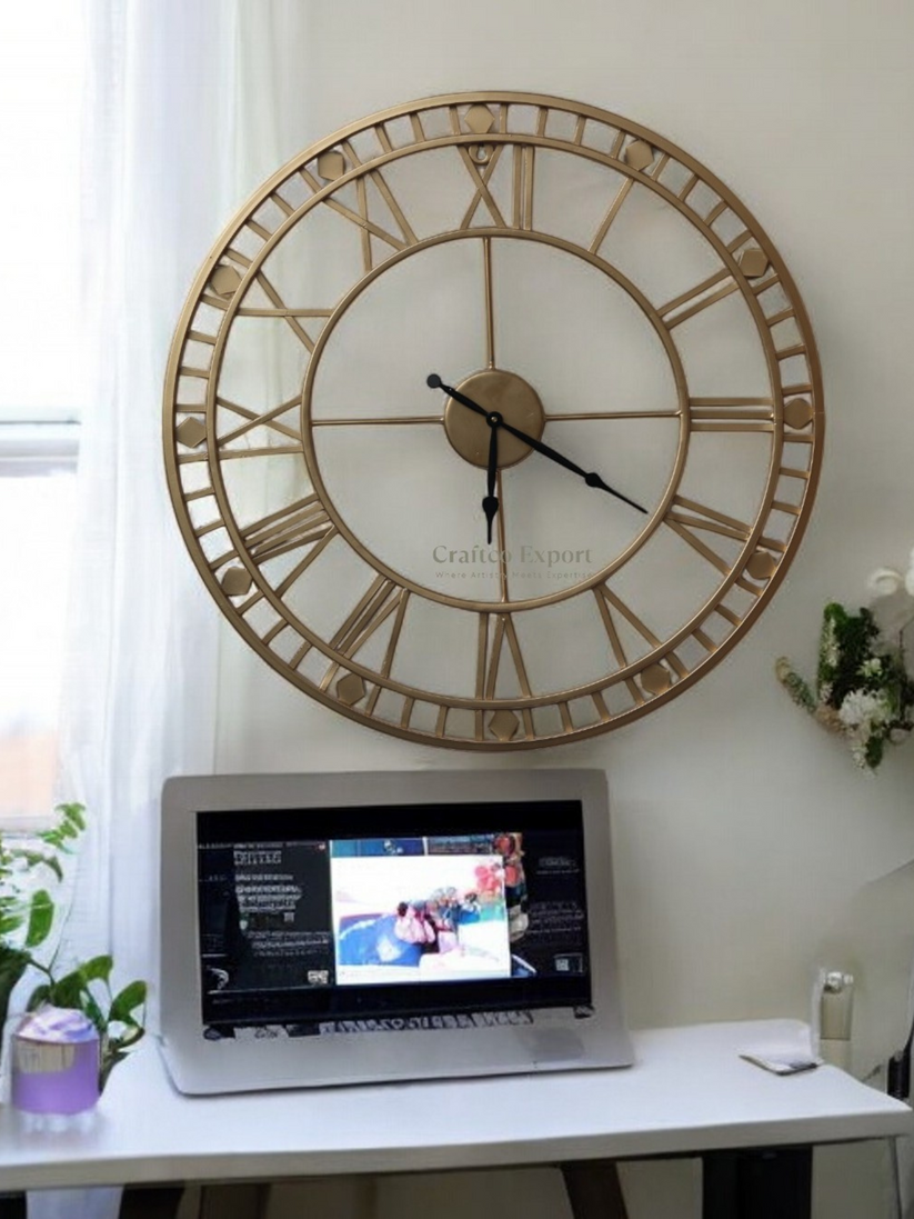 Rustic Roman Brown Clock