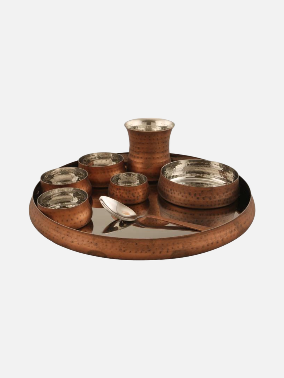 Thali Set S S (Curved) - 8 Pcs.